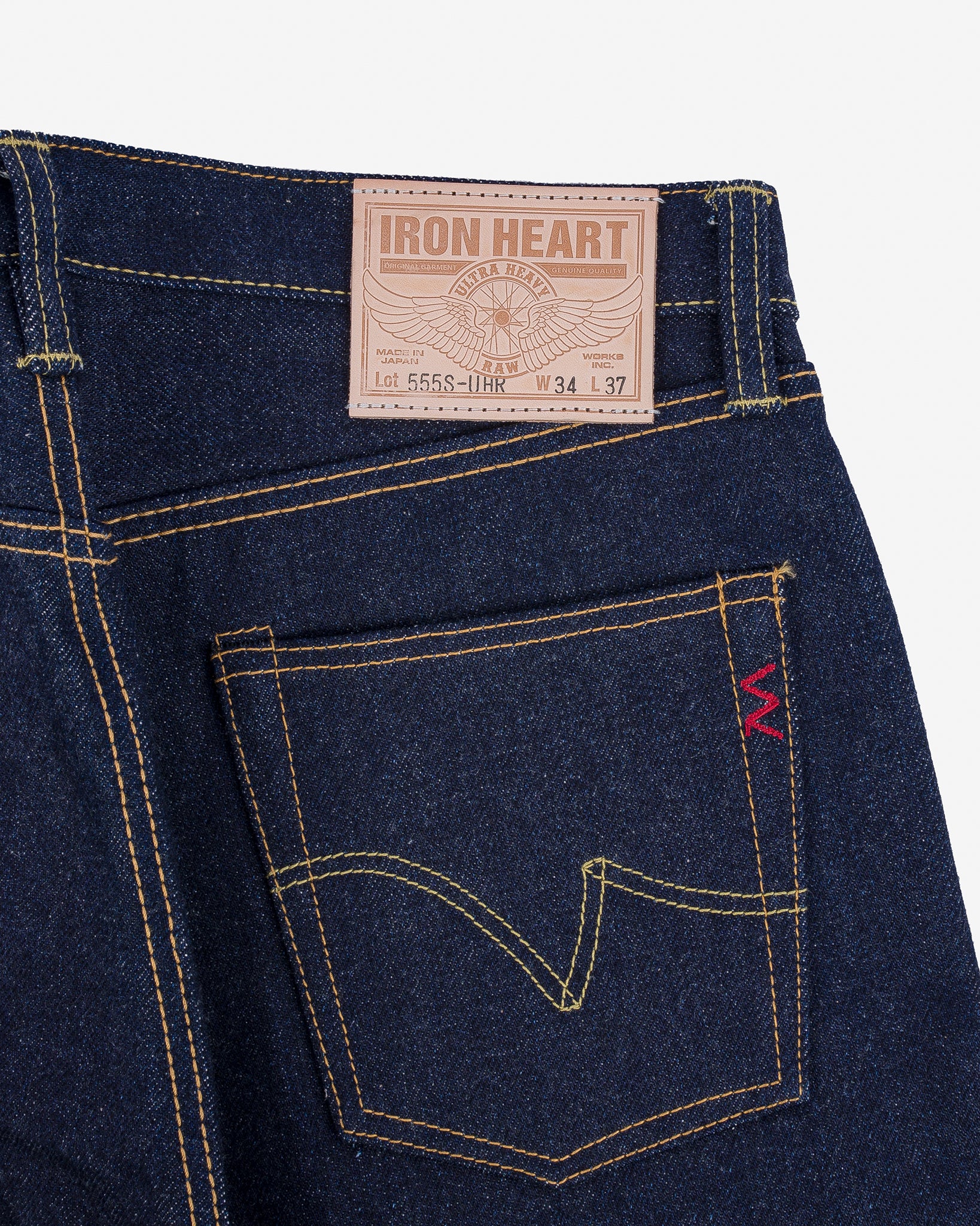 21/23oz Ultra Heavy Raw Selvedge Denim Slim Cut Jeans - Indigo - Iron ...