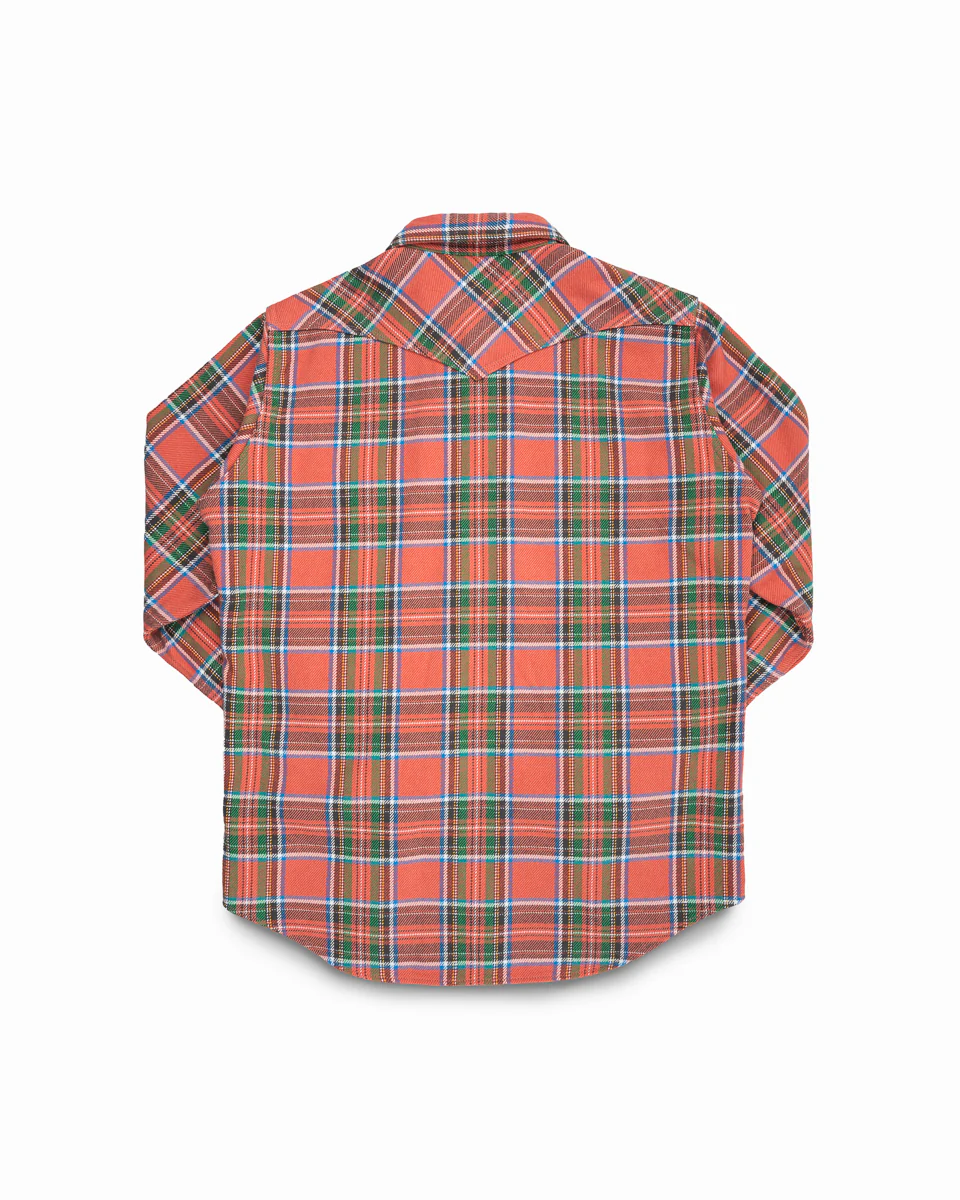 Ultra Heavy Flannel American Check Western Shirt - Red "The Watermelon ...