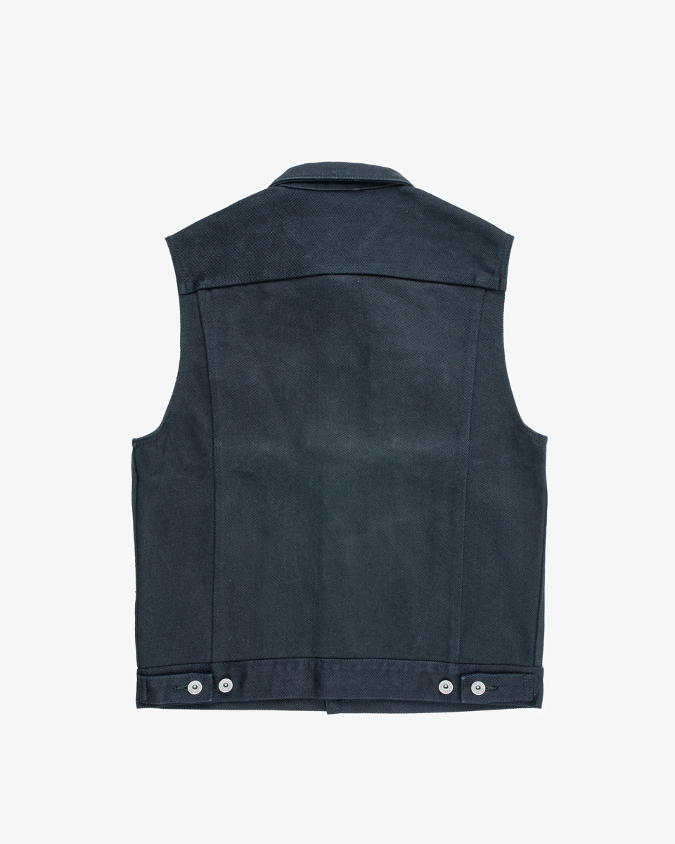 21oz Selvedge Denim Modified Type III Vest - Indigo Overdyed Black (IH ...