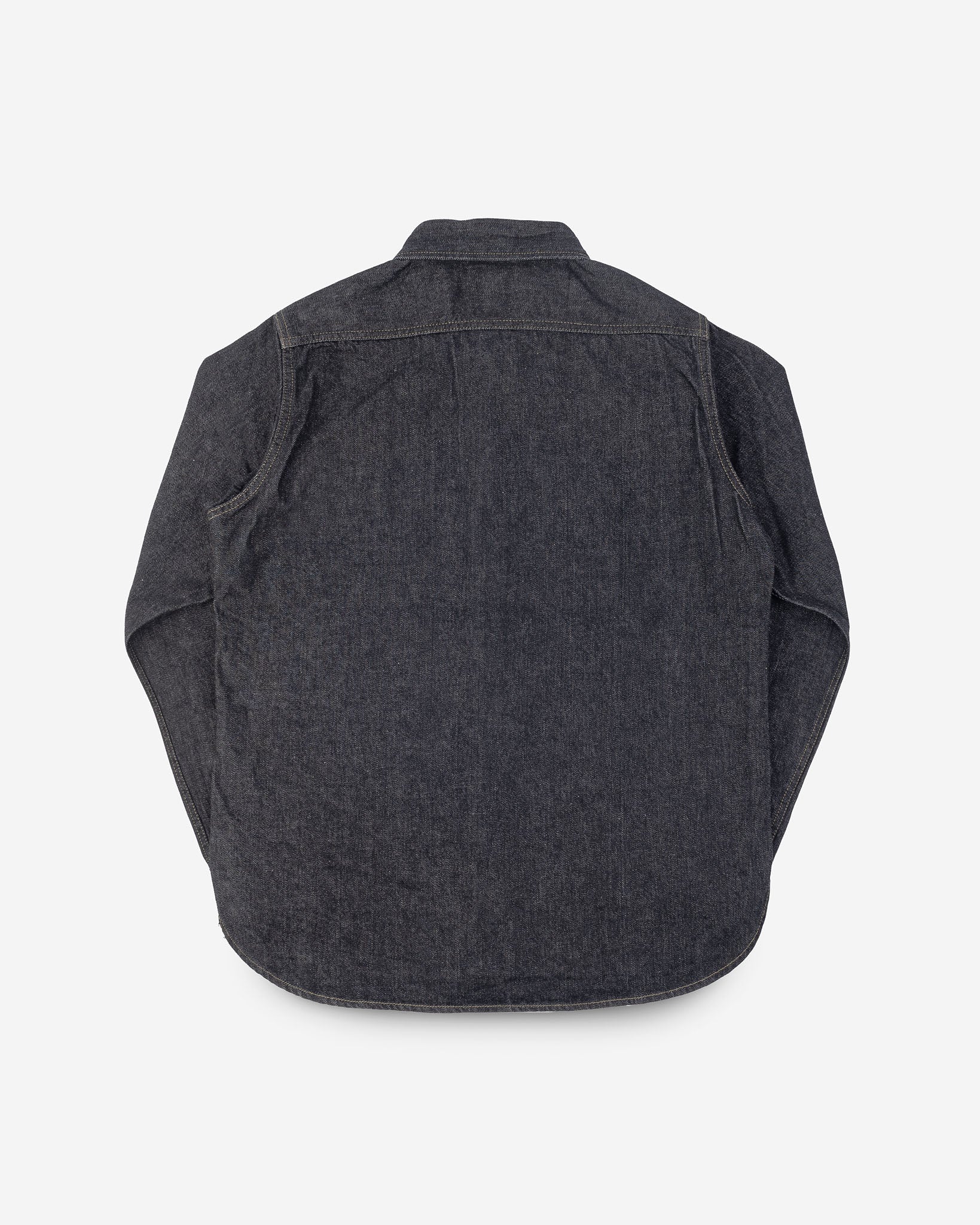 12oz Selvedge Denim Work Shirt With Snaps - Black - Iron Heart Denim ...