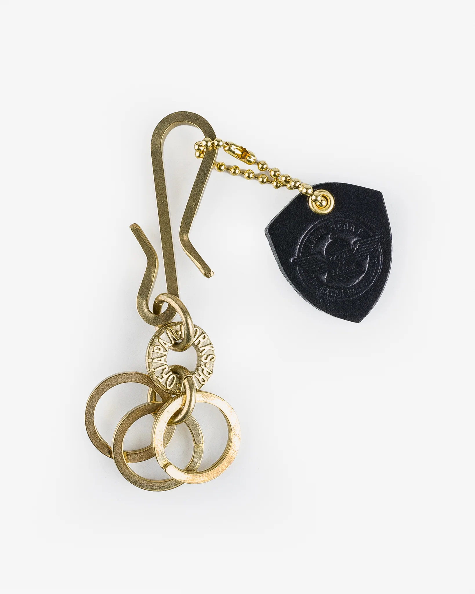 Key Hook With Rings - Brass - Iron Heart Denim & Workwear