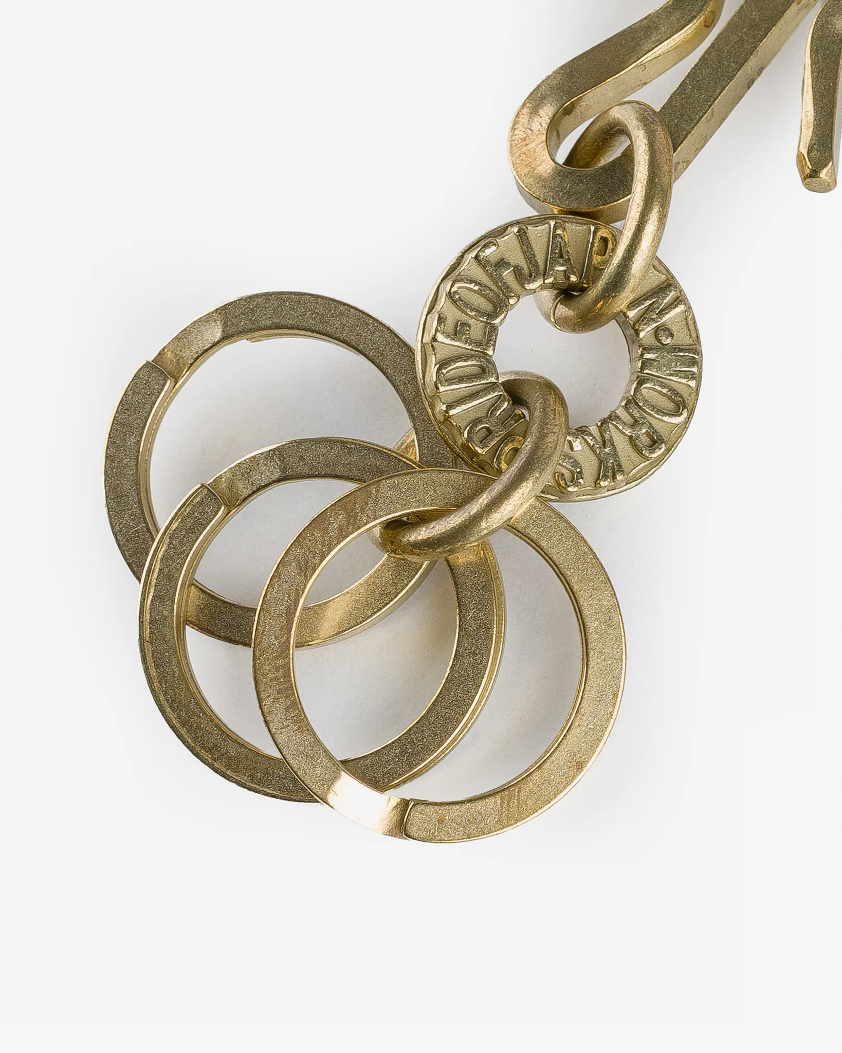 Key Hook With Rings - Brass - Iron Heart Denim & Workwear