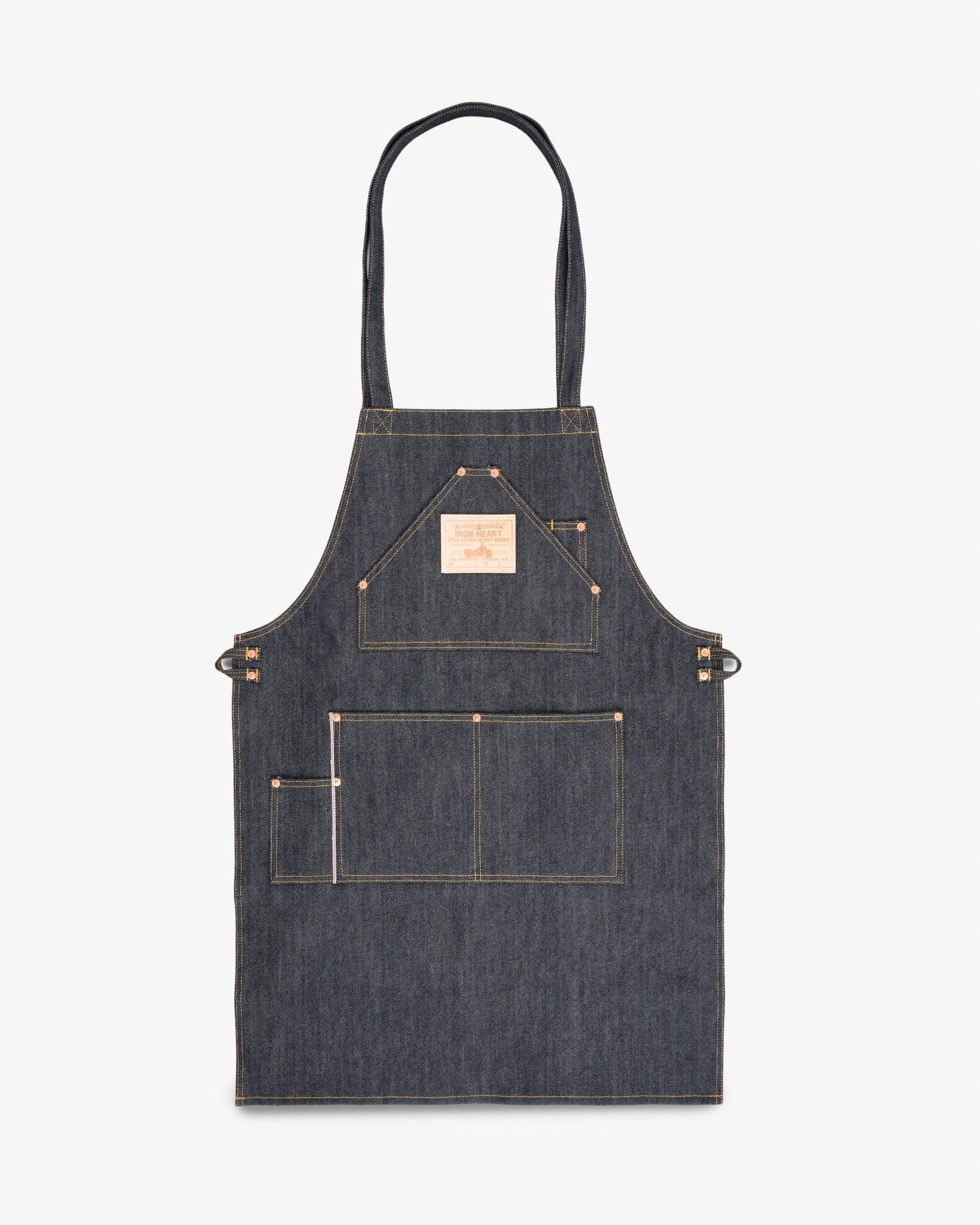 21oz Selvedge Denim Apron - Indigo - Iron Heart Denim & Workwear